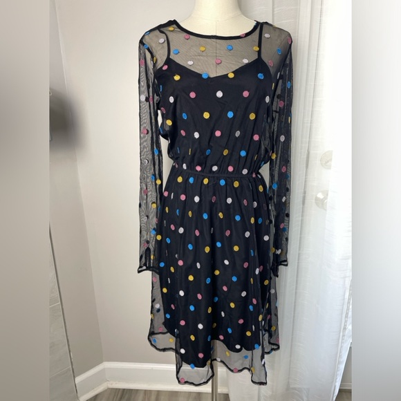 Modcloth | Dresses | Nwt Modcloth Dazzle Do It Dotted Polka Dot Mesh ...